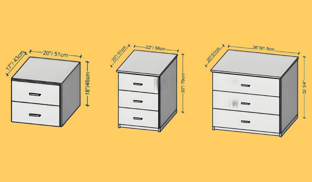 Standard Bedside Table Size