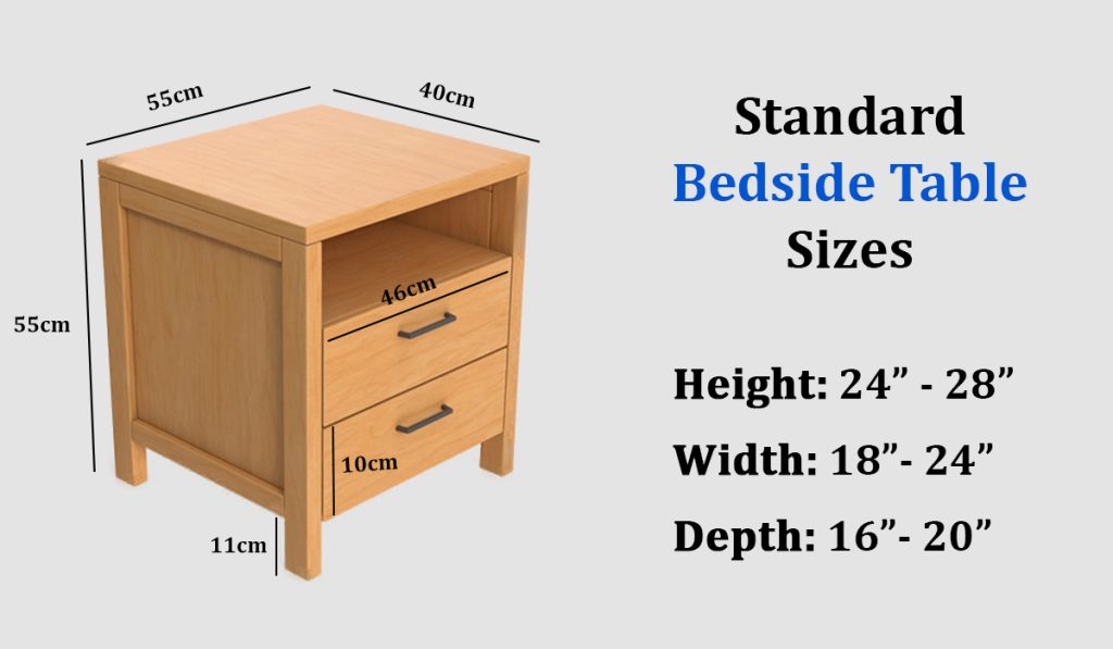 Standard Bedside Table Size